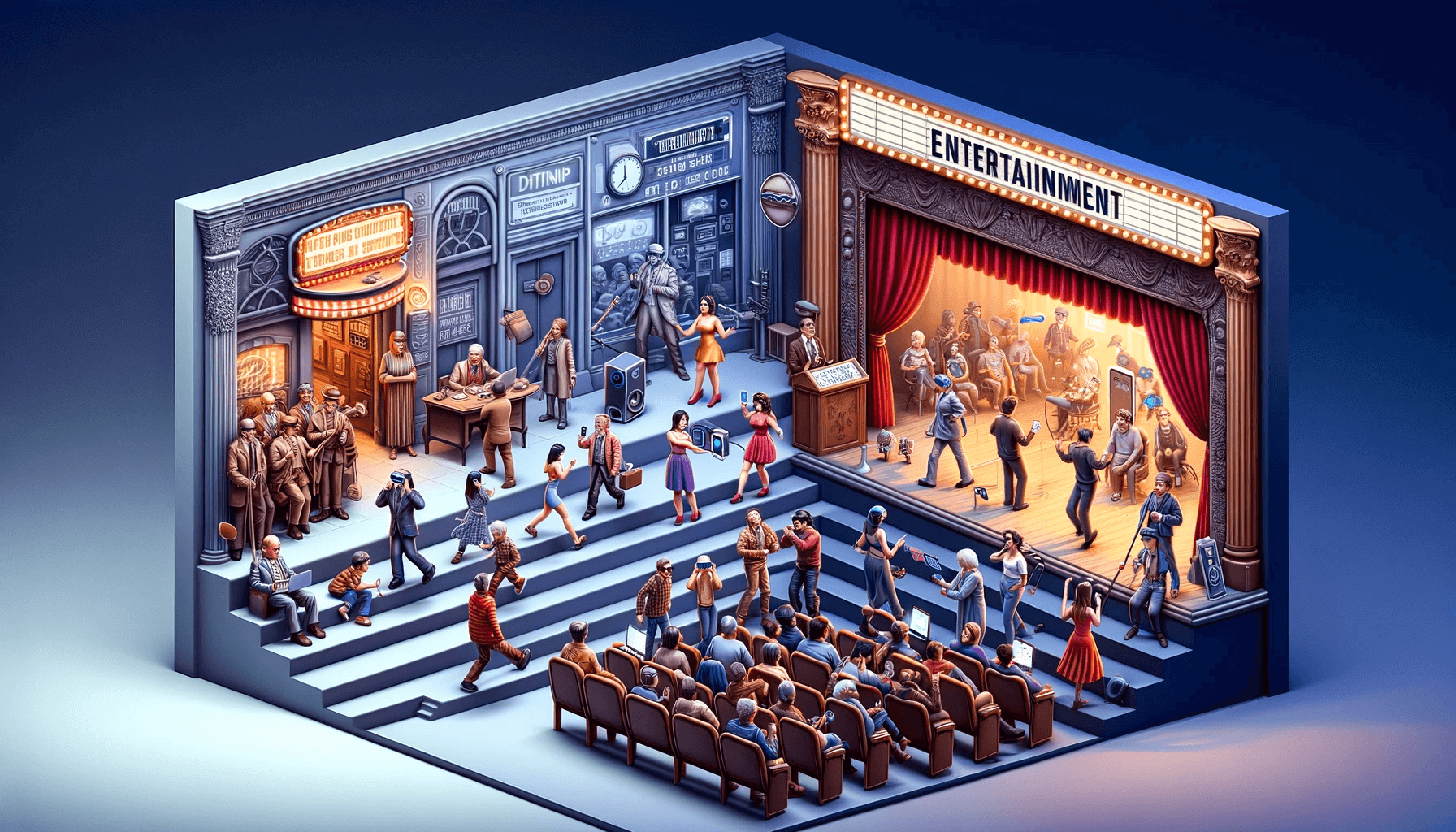 エンターテインメントの進化: 伝統的な会場からデジタル プラットフォームへ - TopTut.com